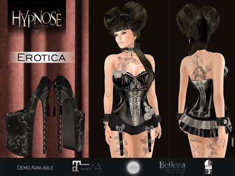 Second Life Marketplace Hypnose Erotica Black Outfit