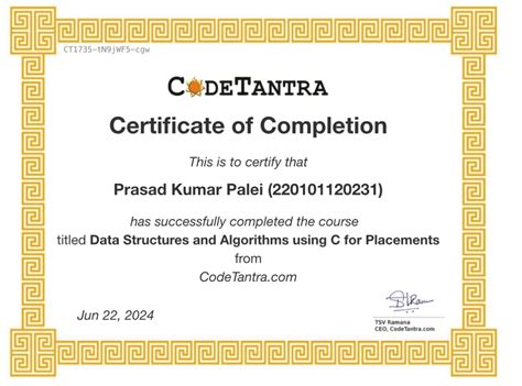 Prasad Kumar Palei On Linkedin Datastructures Algorithms Cprogramming Codetantra