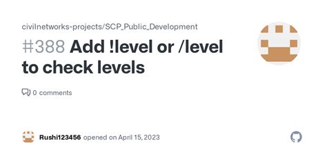 Add Level Or Level To Check Levels · Issue 388 · Civilnetworks Projectsscppublic
