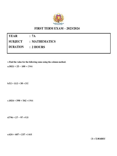 Maths Year 7 Pdf Mathematical Notation Elementary Mathematics