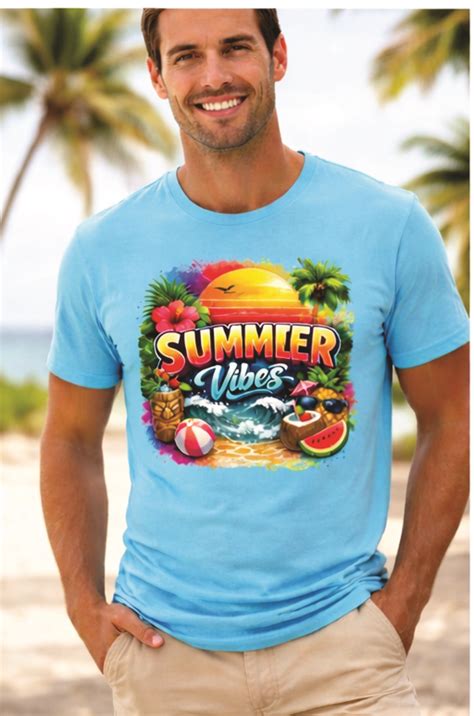 Summer Vibes Graphic T Shirt Bright Fun And Beach Ready Technoblazer