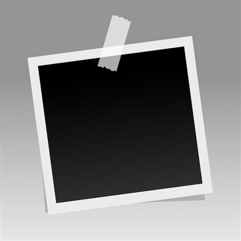 스티커 테이프에 사진 프레임 프리미엄 벡터