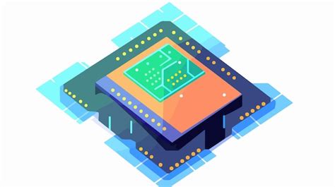 Vector Microchip Design Cpu For Information Communication Premium Ai