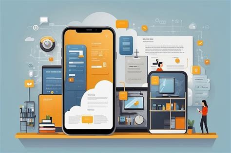 Premium Photo Business Team Working For Mobile Application