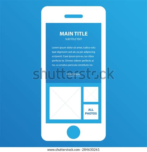 Wireframe Mobile App Ui Kit About Stock Vector Royalty Free 284630261