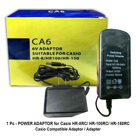 Casio Adding Machine Machines Printing Calculator Calculators Power Adaptor Adapter 6v For