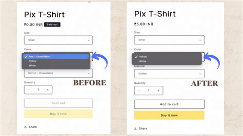 Hivar Hide Sold Out Variants Hide Or Disable Out Of Stock Variants On Product Detail