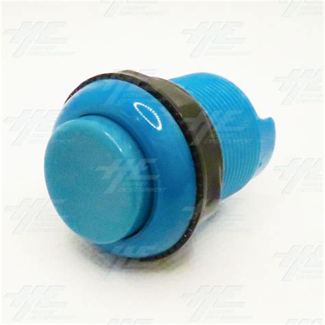 33mm Arcade Push Button With Inbuilt Microswitch Blue Concave