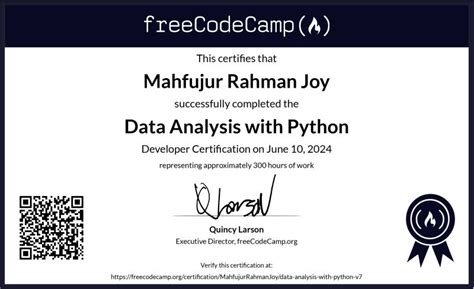 Mahfujur Rahman Joy On Linkedin Im Happy To Share That Ive Obtained A New Certification Data