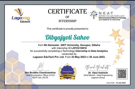 Dibyajyoti Sahoo On Linkedin Internship Grateful Learning Growth Career Certificate