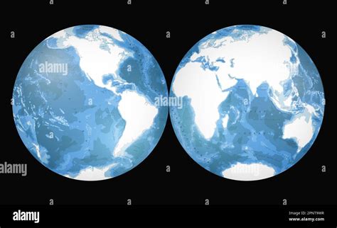 Highly Detailed World Map Silhouette In Globe Shape Of Earth Nicolosi