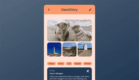 Journaling App Template Mobile App Journal Design Uizard