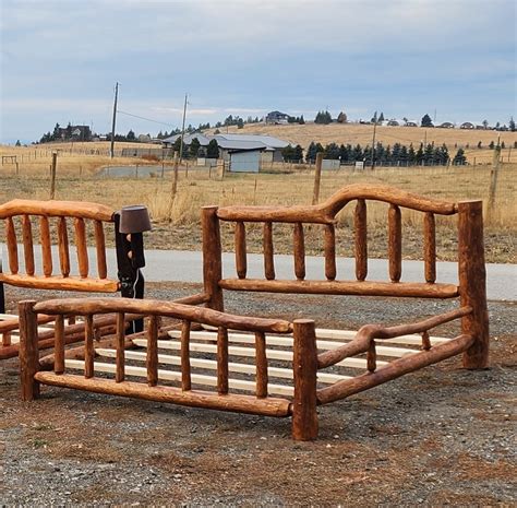 Log Bed Frame Traditional Canadian Log Furniture