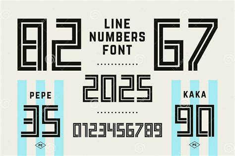 numbers font sport font with numbers and numeric stock vector