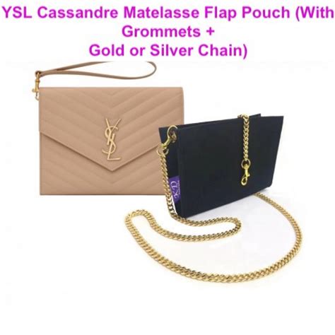 Ysl Cassandre Matelasse Flap Pouch With Grommets Gold Or Silver Chain