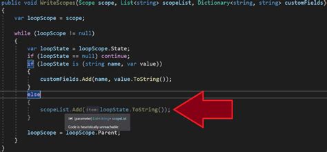 What Does This Code Is Unreachable