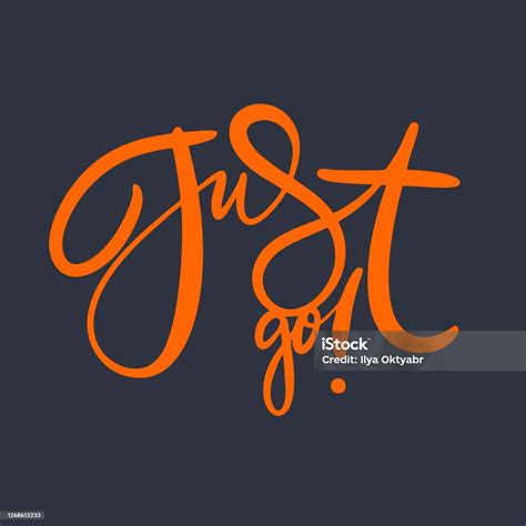 그냥 문구를 이동합니다 현대 타이포그래피 레터링 벡터 그림입니다 검은 색 배경에 격리 관광에 대한 스톡 벡터 아트 및 기타 이미지 Istock