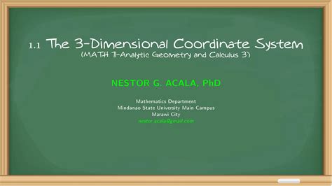 2 1 The 3 Dimensional Coordinate System Pdf