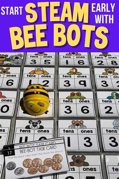 Bee Bot Printables Mat Place Value Tens And Ones BeeBots Blue Bot Coding Mat Elementary