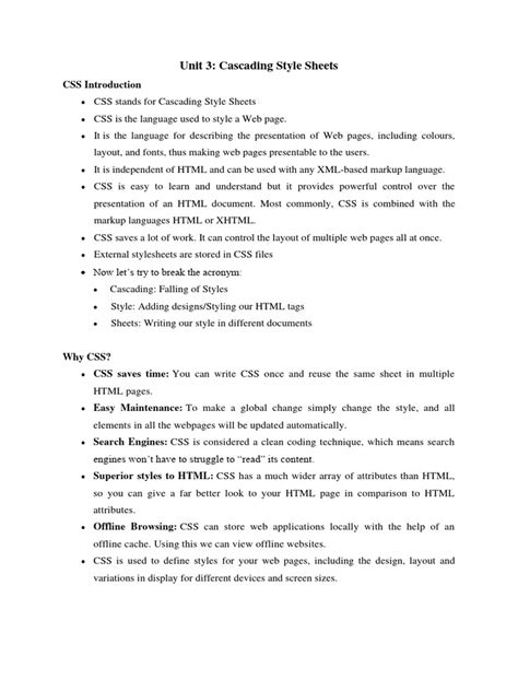 unit 3 notes pdf html html element
