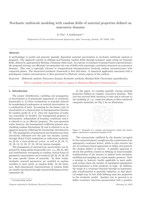 Pdf Stochastic Multiscale Modeling With Random Fields Of Material