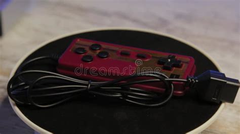 Retro Console Joystick Close Up Camera Movement Stock Footage Video