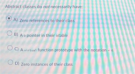 solved abstract classes do not necessarily have ﻿a ﻿zero