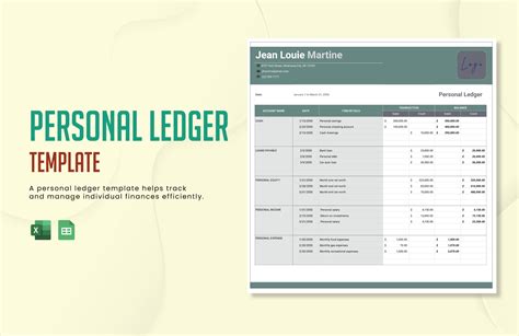 Free Ledger Templates In Excel To Download