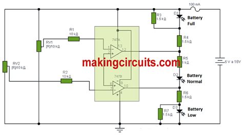 State Battery Charge Indicator Circuit Making Easy Circuits