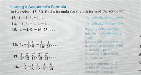 Solved Finding A Sequence S Formula In Exercises Find Chegg Com