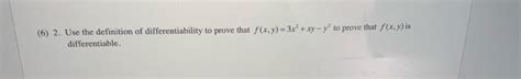 solved 6 2 use the definition of differentiability to