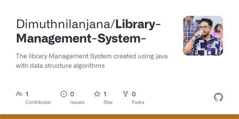 GitHub Dimuthnilanjana Library Management System The Library