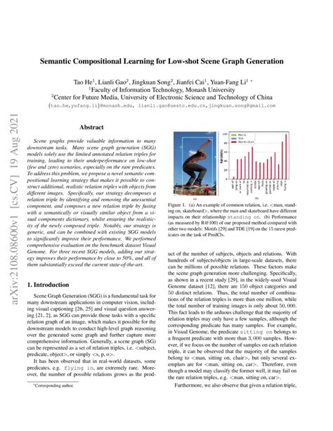 semantic compositional learning for low shot scene graph generation