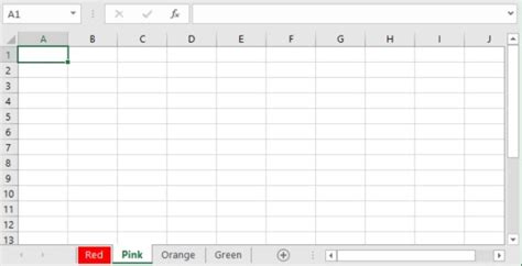 Renaming Sheets And Formatting Sheet Tabs In Excel