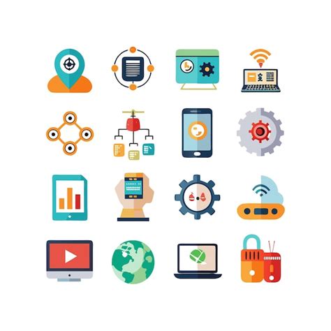 Premium Vector Technology Icon Set Vector Illustration For Documents