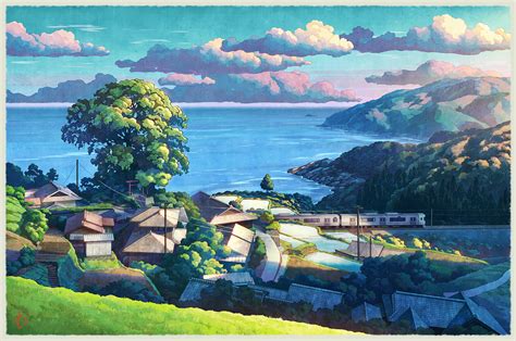 Mugumo 24k Original Commentary Request Blue Sky Border Cloud Day Grass Horizon House