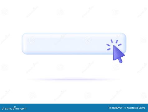3d Search Bar Icon Click Here Web Button Icon Computer Mouse Cursor