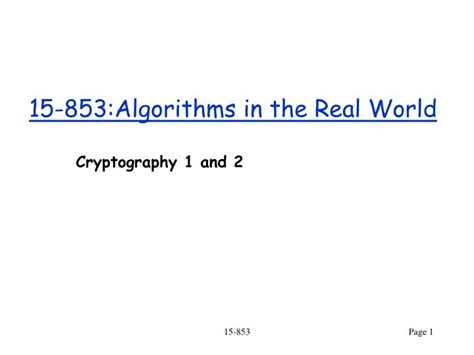 Ppt 15 853 Algorithms In The Real World Powerpoint Presentation Free Download Id 183637