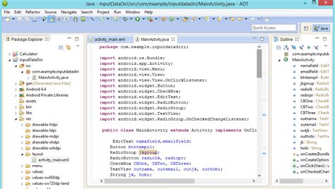 Naufal Farid Tutorial Membuat Aplikasi Input Data Dengan Eclipse
