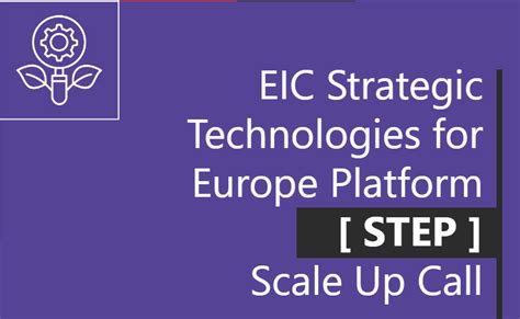 The Eic Step Scale Up Programme Redknight Consultancy Grant Bid