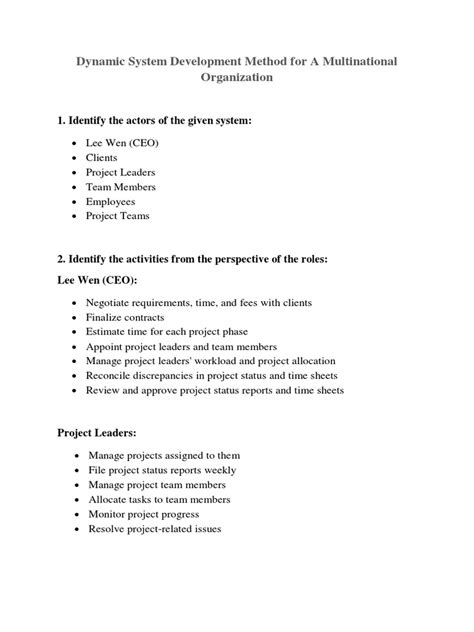 Dynamic System Development Pdf Software Testing Systems Theory