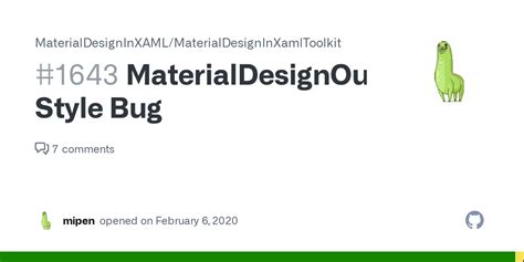 MaterialDesignOutlinedButton Style Bug Issue MaterialDesignInXAML