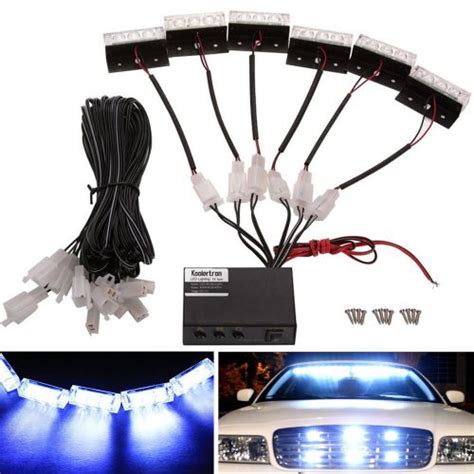 Buy 18 LED White Emergency Warning Hazard Flash Strobe Beacon Light Deck Dash Grille In HK Hong