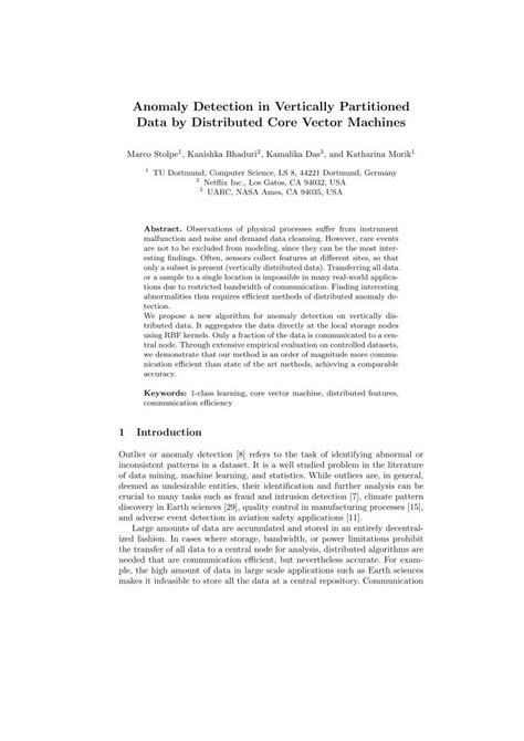 pdf anomaly detection in vertically partitioned data by distributed