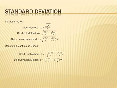 Statistical Formulas Ppt