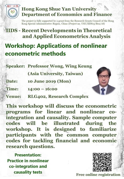 Workshop Applications Of Dynamic And Nonlinear Panel Data Modelling