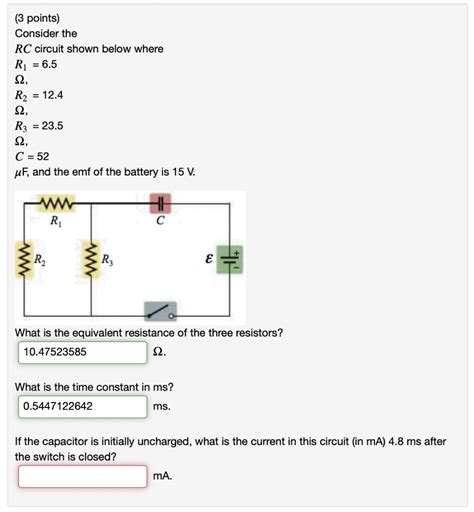 Solved Points Consider The RC Circuit Shown Below Where Chegg