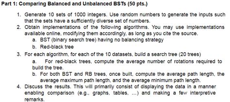 part 1 comparing balanced and unbalanced bsts 50