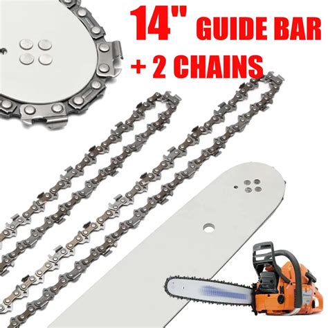 14 Inch Steel Chainsaws Guide Bar With 2 Chainsaw Chains For Stihl