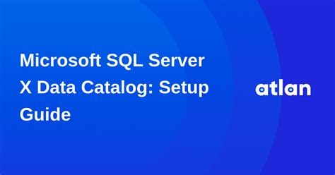 Microsoft Sql Server X Data Catalog Setup Guide